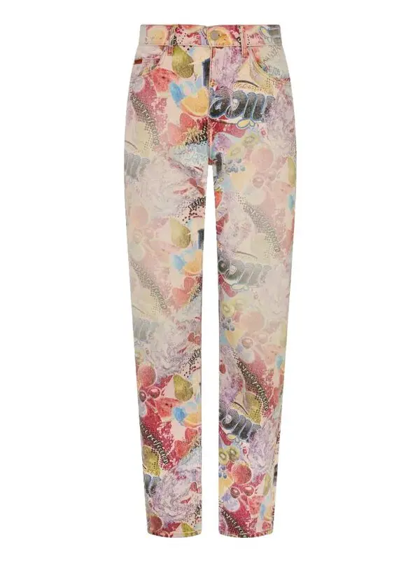 Martine Rose Printed Five-pocket Jeans - Neutrals