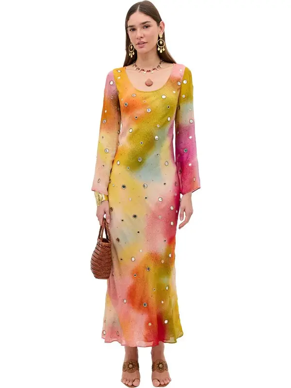 Rixo Noraya Long Sleeve Dress - Multi