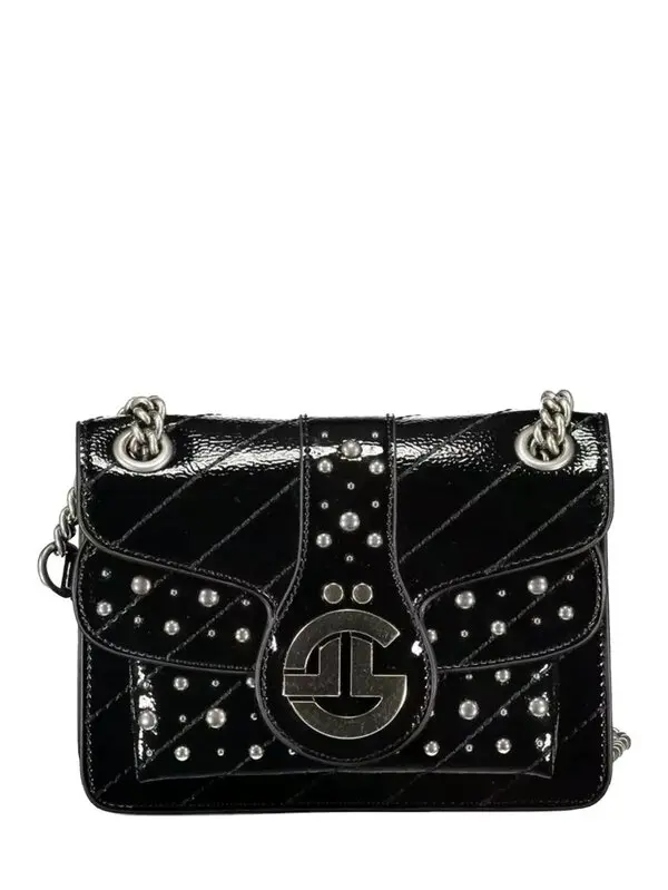 GAELLE Studded Shoulder Bag - Black