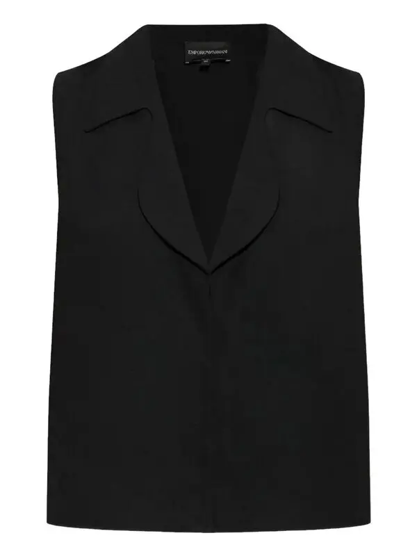 Emporio Armani V-neck Waistcoat - Black