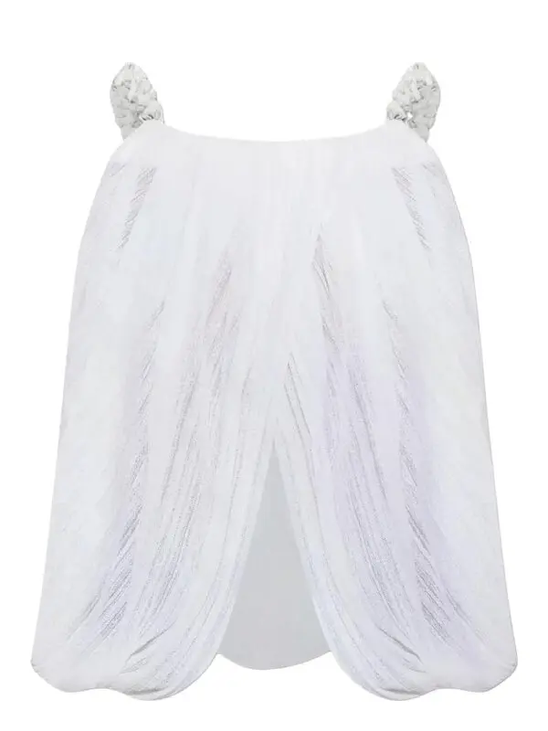 Balmain Bead-embellished Sleeveless Blouse - White