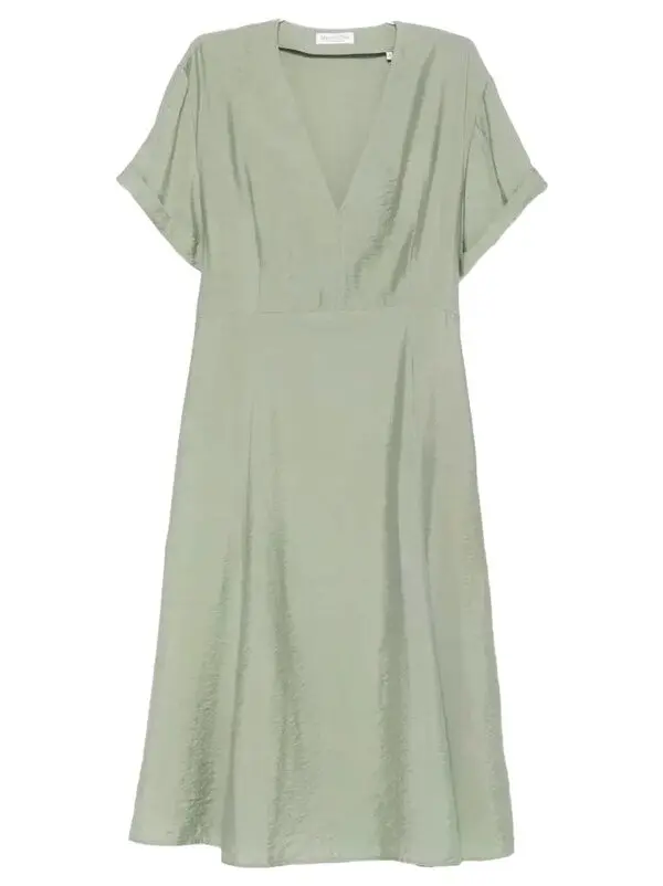 Marc O'polo V-neck Midi Dress - Green