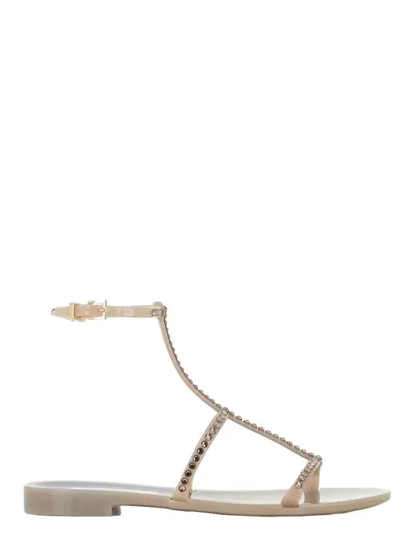 Menghi James Crystal-embellished T-bar Sandals - White