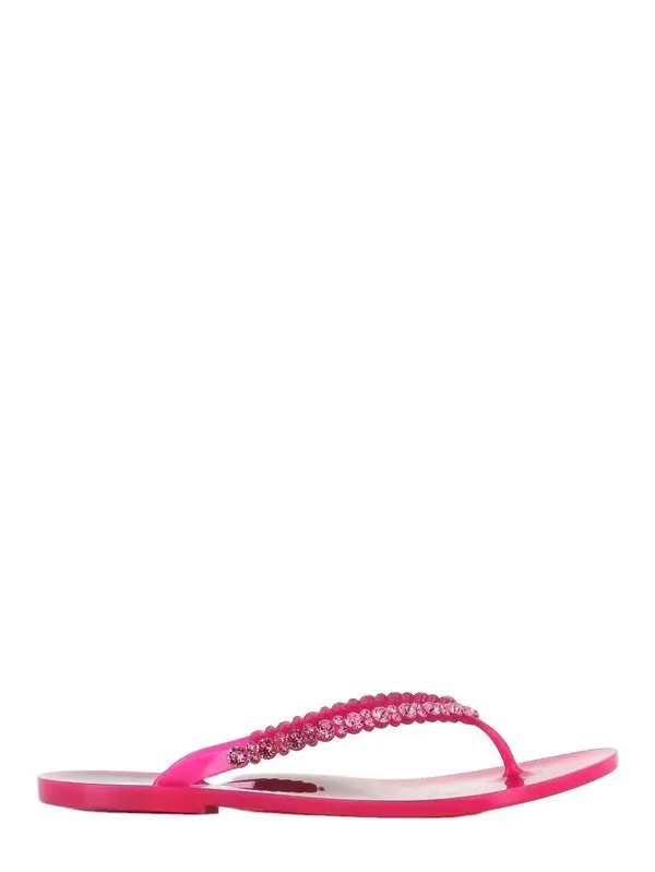 Menghi Crystal-embellished Flip-flops - Pink