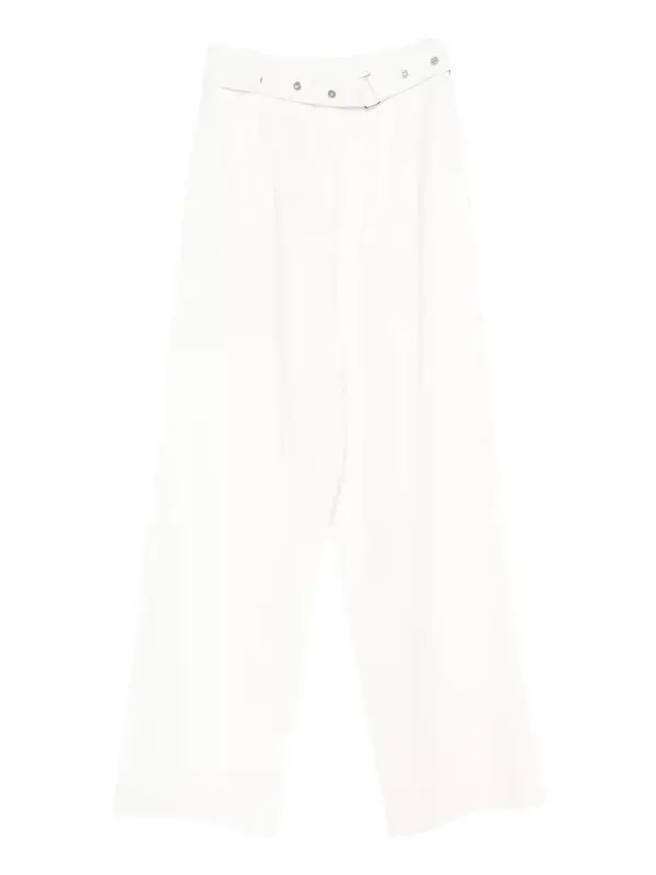 MRZ Belted Wide-leg Trousers - White