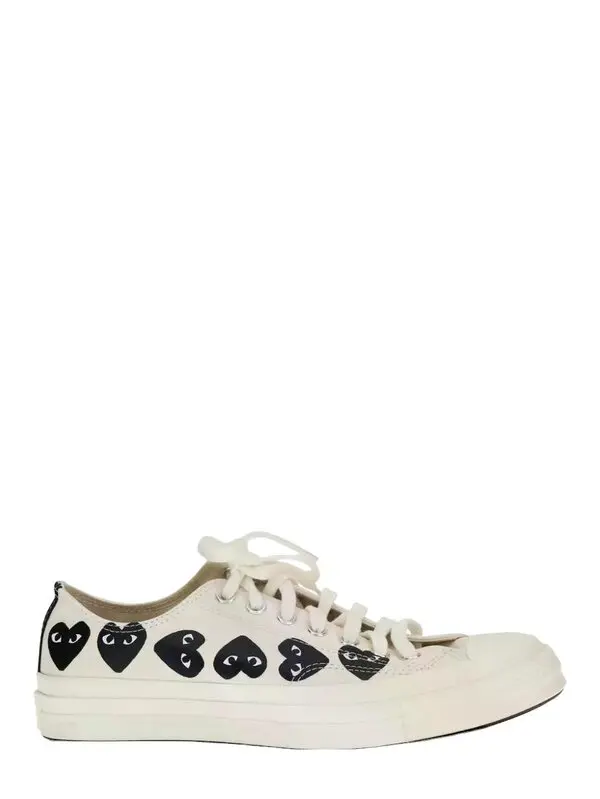 Play Comme Des Garcon X Converse Chuck 70 Heart-print Sneakers - Neutrals