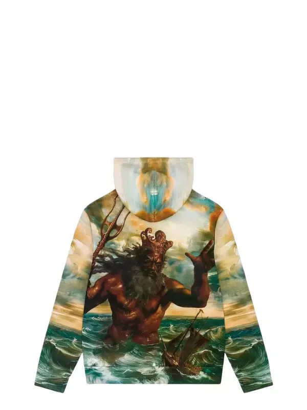 DENIM TEARS Poseidon's Revenge Zip-up Hoodie - Green