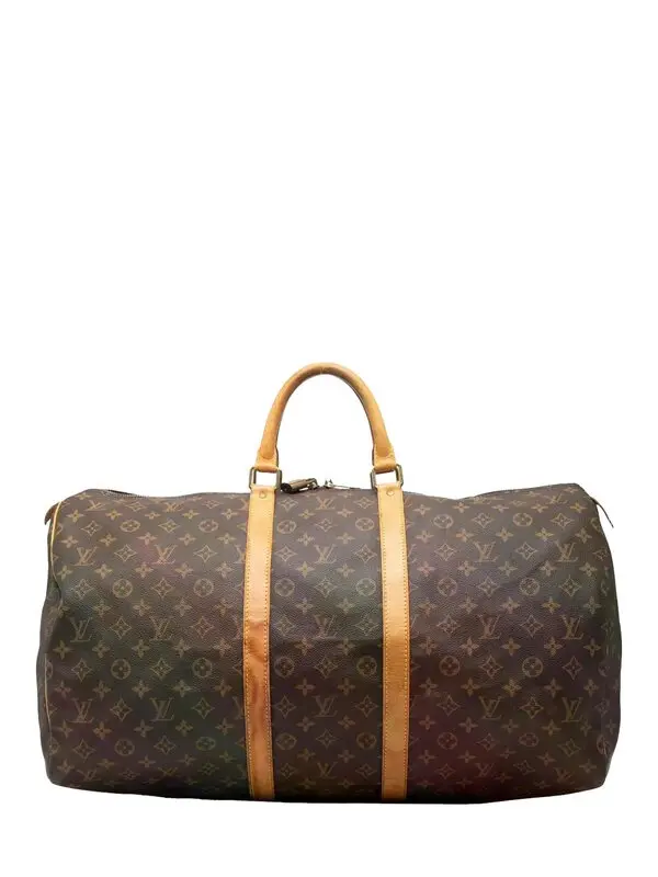 LOUIS VUITTON 1997 Monogram Keepall 55 Travel Bag - Brown