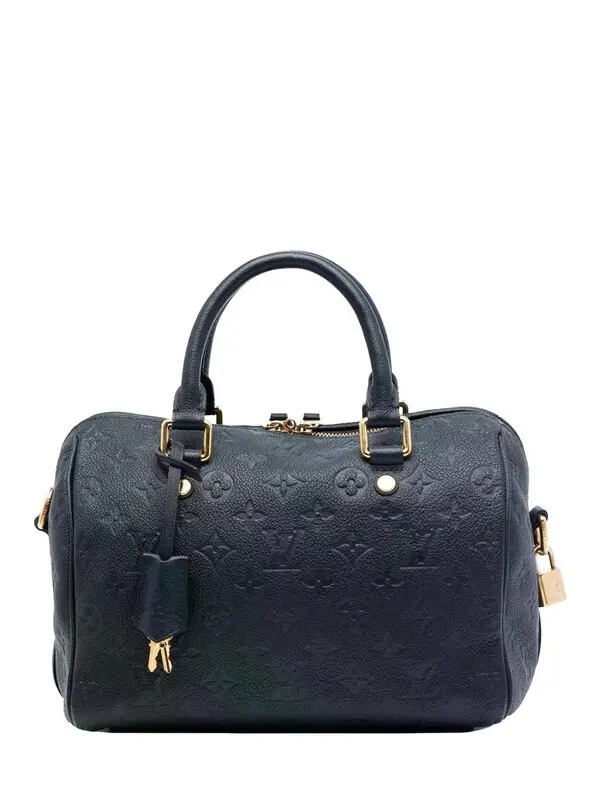 LOUIS VUITTON 2013 Monogram Empreinte Speedy Bandouliere 25 Satchel - Blue