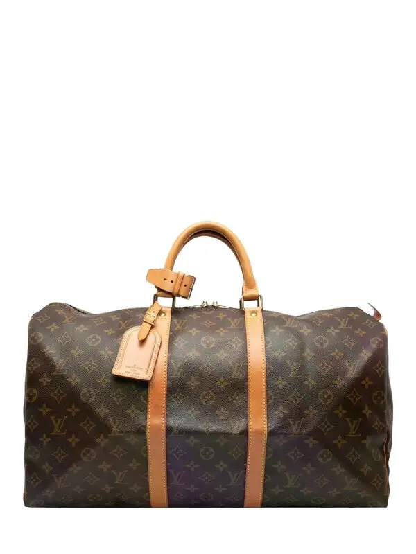 LOUIS VUITTON 1995 Monogram Keepall 50 Travel Bag - Brown