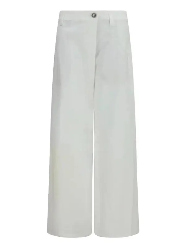 Brunello Cucinelli Cotton Trousers - White