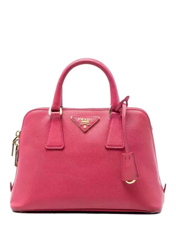 Prada Small Saffiano Lux Promenade Satchel - Pink