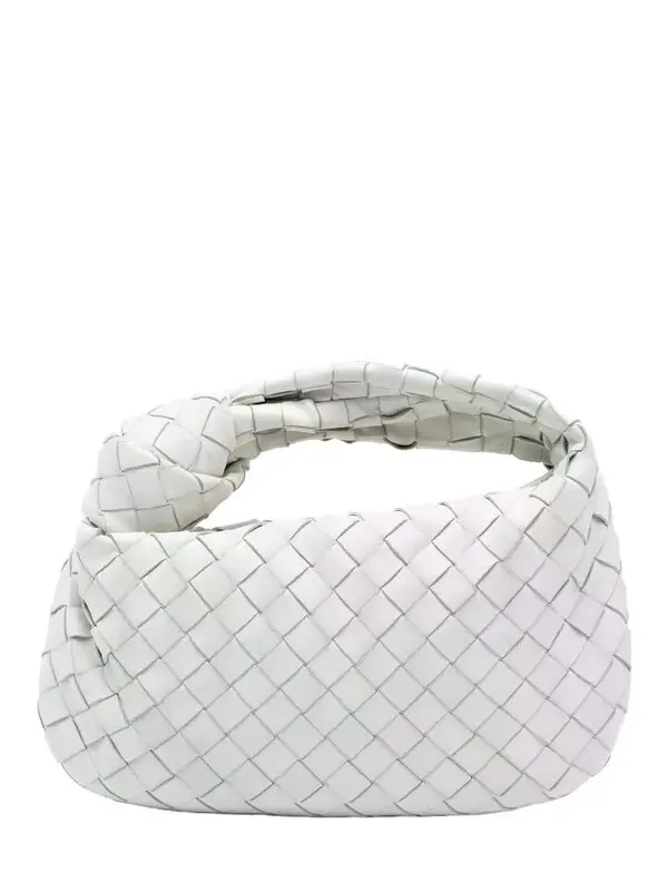 Bottega Veneta Mini Nappa Intrecciato Jodie Hobo Bag - White