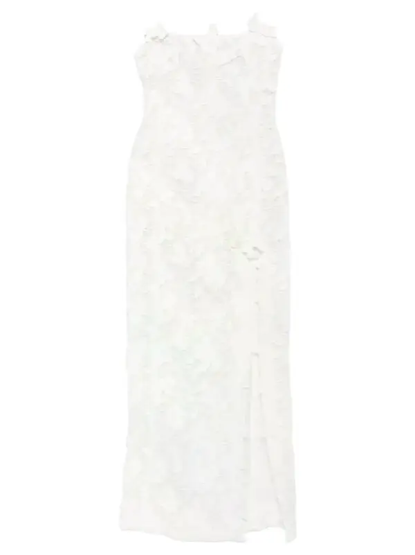 Blumarine Butterfly-appliqué Lace Maxi Dress - White