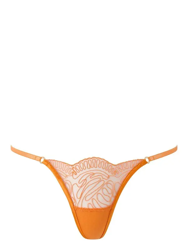 Bluebella Leliana Embroidered String Thong - Orange
