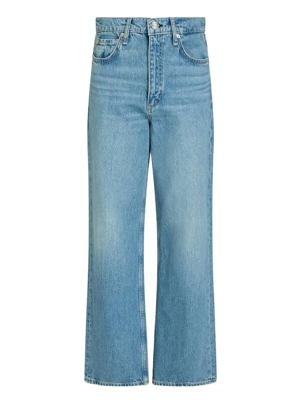 Rag & Bone Shea High-rise Straight-leg Jeans - Mid Denim
