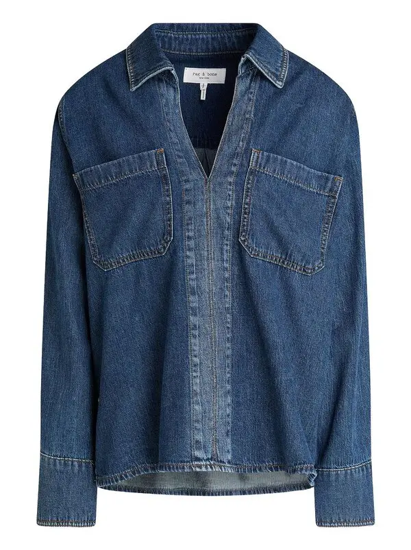 Rag & Bone Channing Denim Shirt - Dark Denim
