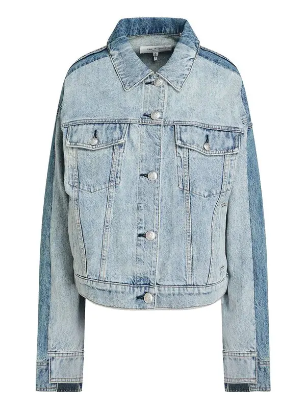 Rag & Bone Ryan Two-tone Denim Jacket - Light Denim