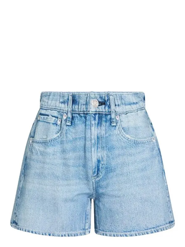 Rag & Bone Miramar Denim-effect French Cotton-terry Shorts - Light Blue