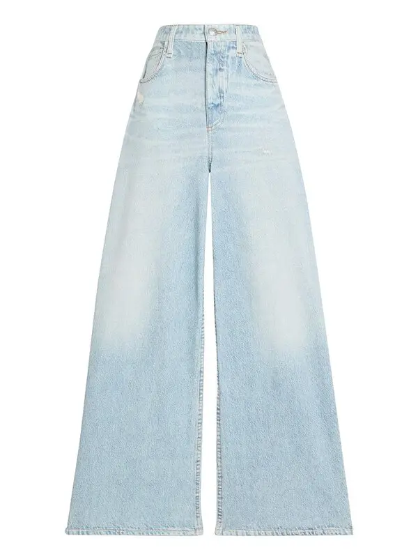 Rag & Bone Miramar Sofie Printed Wide-leg Pants - Light Blue