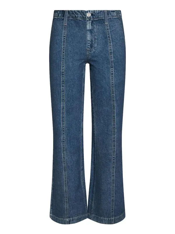 Rag & Bone Miramar Olivia Denimeffect Print Ponte Bootcut Pants - Navy