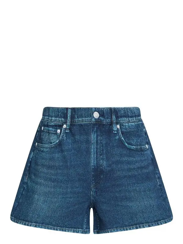 Rag & Bone Miramar Denim-effect Cotton-terry Shorts - Blue