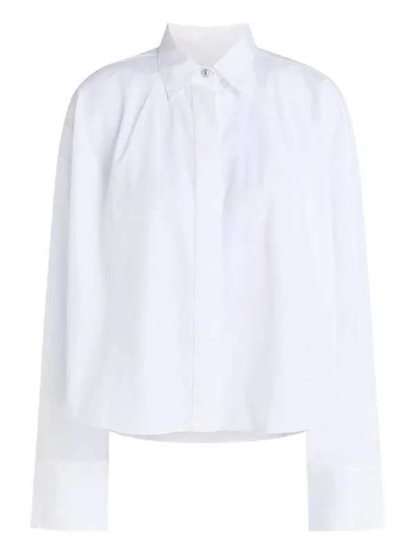 Rag & Bone Martha Cropped Cotton-poplin Shirt - White