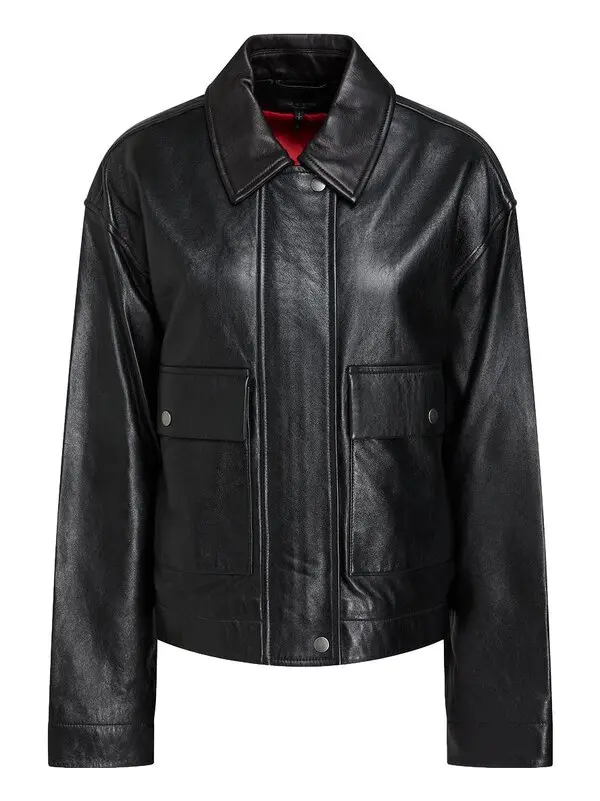 Rag & Bone Nonie Leather Jacket - Black