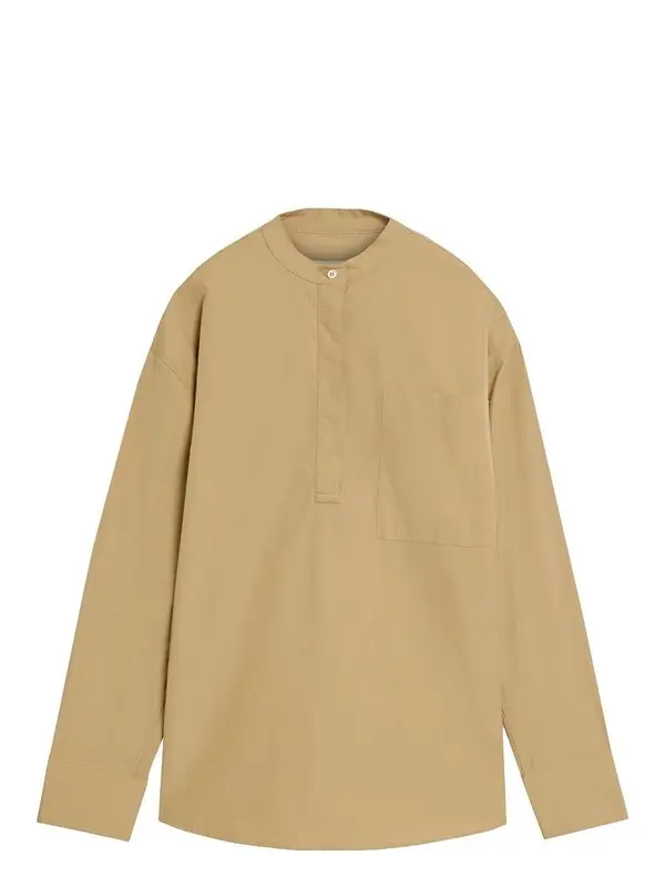 Loulou De Saison Pavi Cotton-poplin Shirt - Sand