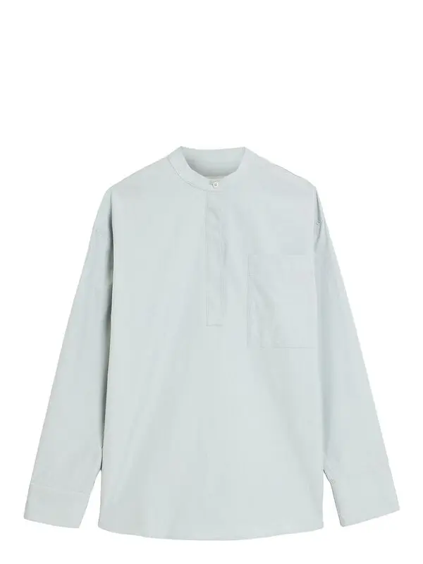 Loulou De Saison Pavi Cotton-poplin Shirt - Sky Blue