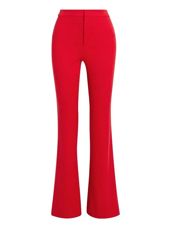 Alice + Olivia Deanna Crepe Bootcut Pants - Red