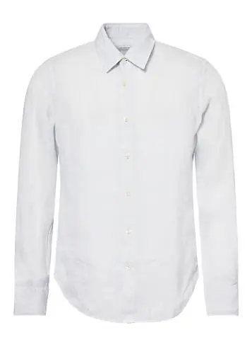 120% Lino Long-sleeve Contemporary Fit Linen Shirt - Sugar Soft
