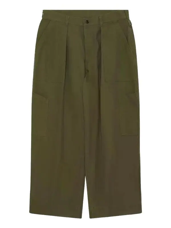 A.PRESSE Usaf Pleated Cargo Trousers - Green