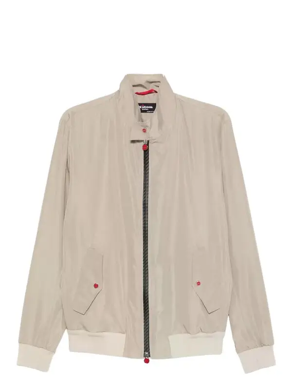 Kiton Zip-up Bomber Jacket - Neutrals