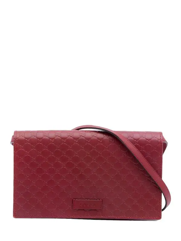 Gucci 2000-2015 Microguccissima Wallet On Strap Crossbody Bag - Red