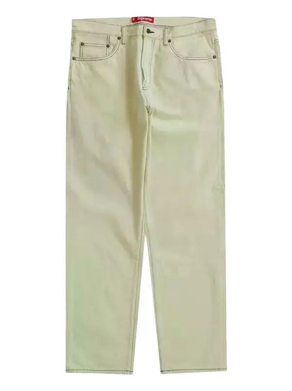 Supreme Bleached Straight-leg Jeans - Neutrals