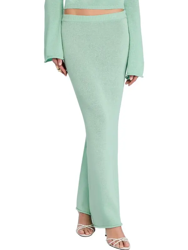 SEROYA Kora Knit Maxi Skirt - Spearmint
