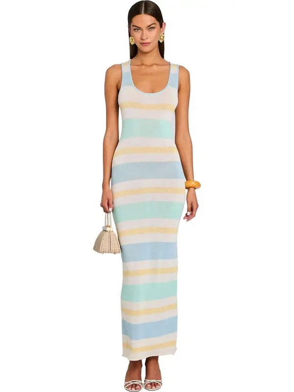 SEROYA Jasmine Knit Dress - Pastel Stripe