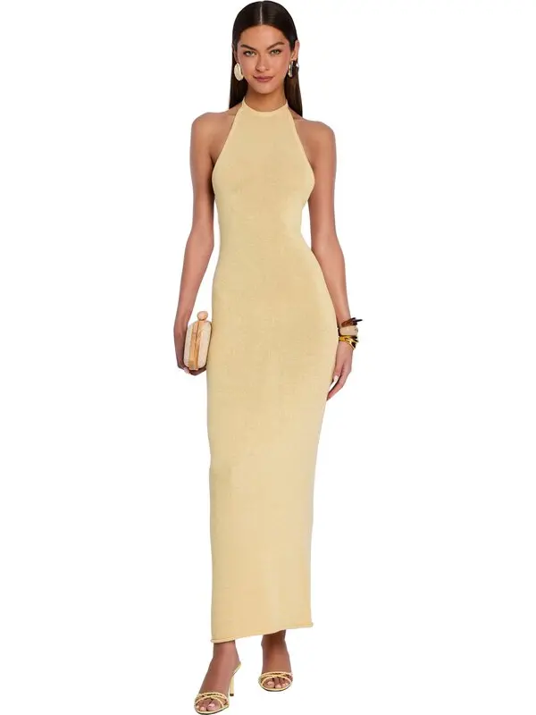 SEROYA Keri Knit Maxi Dress - Butter