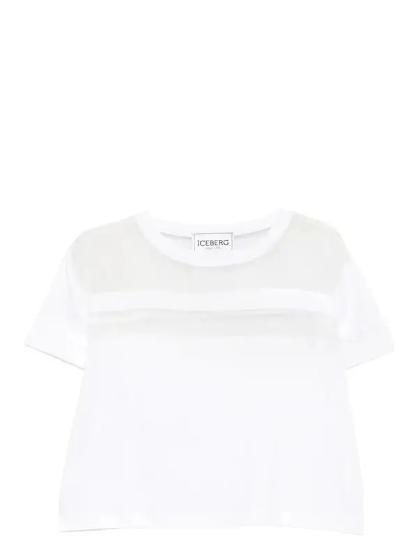 Iceberg Sheer-panel T-shirt - White