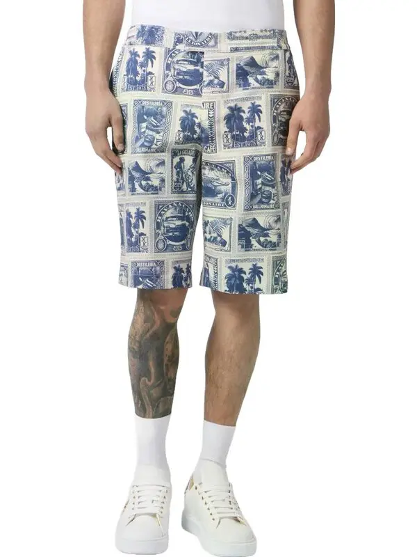 BILLIONAIRE Graphic-print Bermuda Shorts - Neutrals