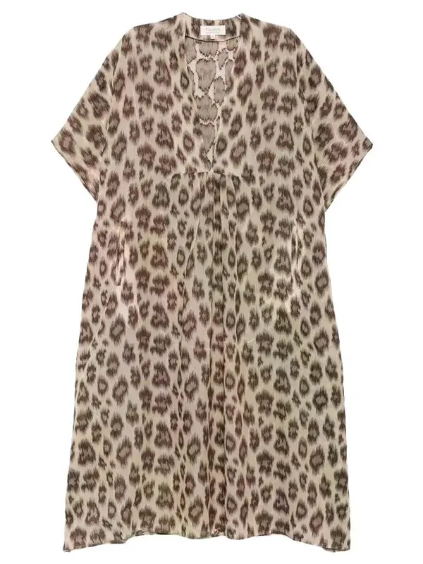 PSOPHIA Animal-print Midi Dress - Neutrals