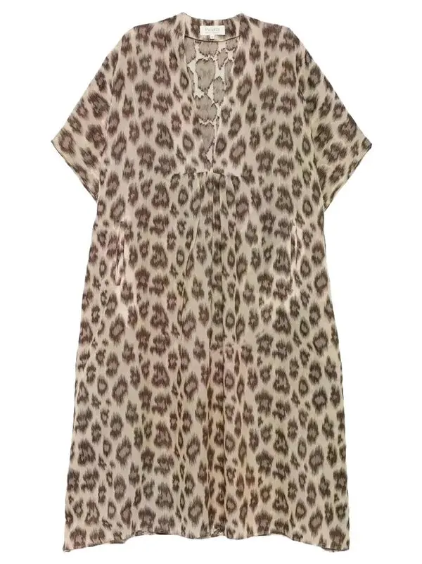 PSOPHIA Animal-print Midi Dress - Neutrals