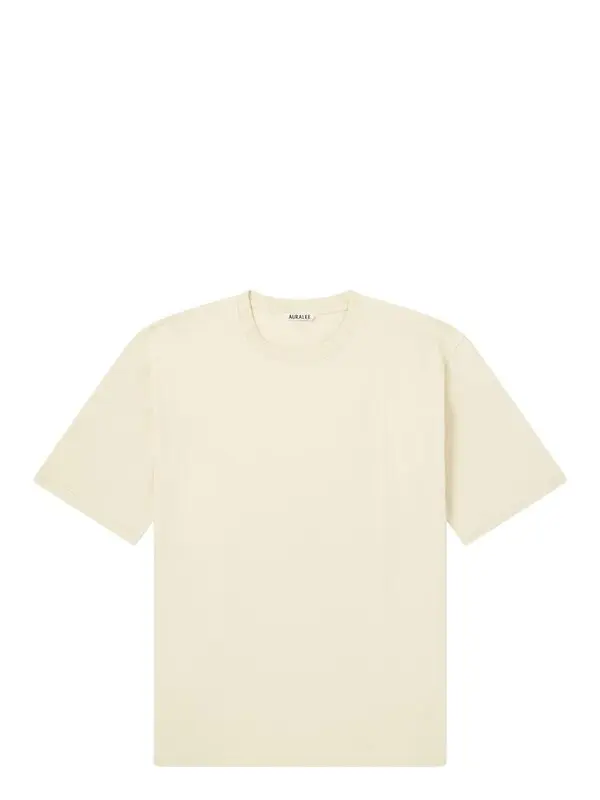 Auralee Luster Cotton-jersey T-shirt - Yellow