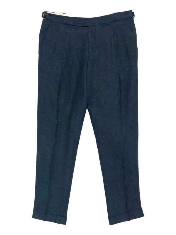 BRIGLIA 1949 Buckle-detail Pleated Trousers - Blue