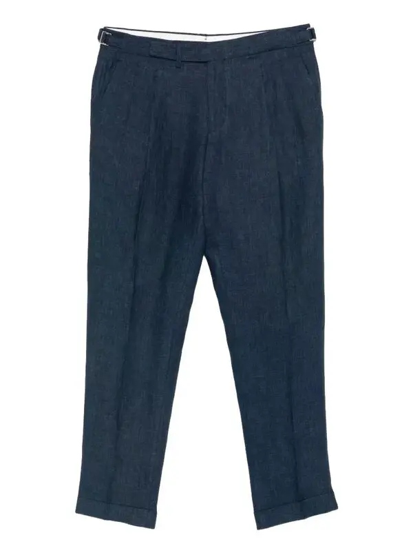 BRIGLIA 1949 Buckle-detail Pleated Trousers - Blue