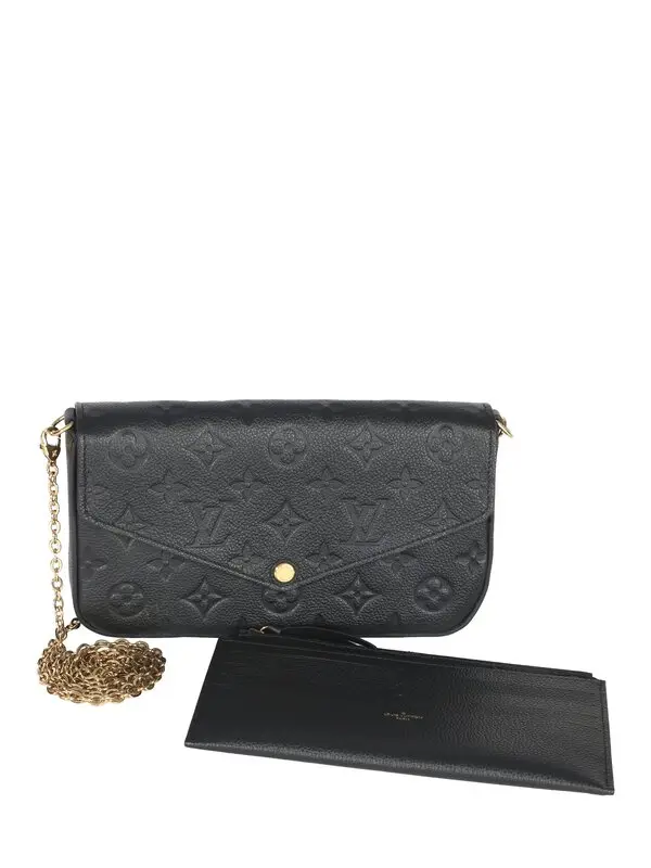 LOUIS VUITTON Monogram Empreinte Felicie Pochette - Black