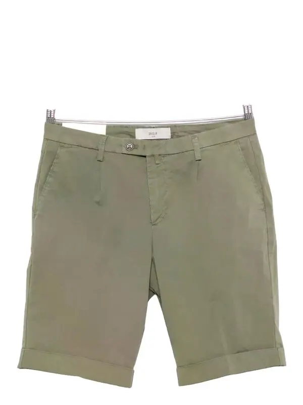 BRIGLIA 1949 Pleated Turn-up Shorts - Green