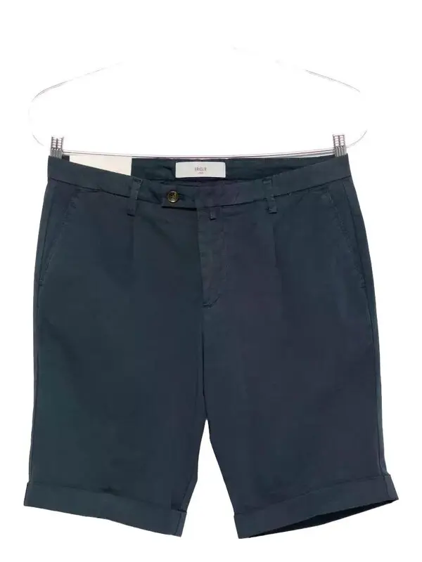 BRIGLIA 1949 Pleated Turned-up Shorts - Blue