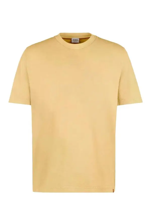 TOD'S Embroidered-logo T-shirt - Yellow